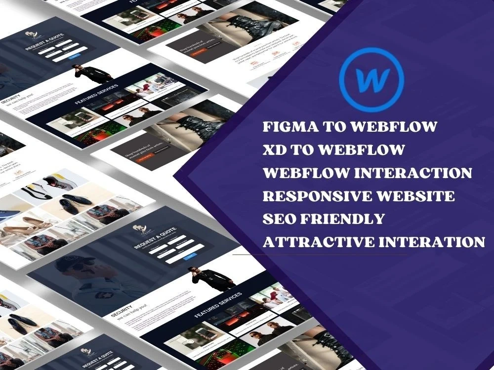 A responsive webflow website figma to webflow xd to webflow | Upwork