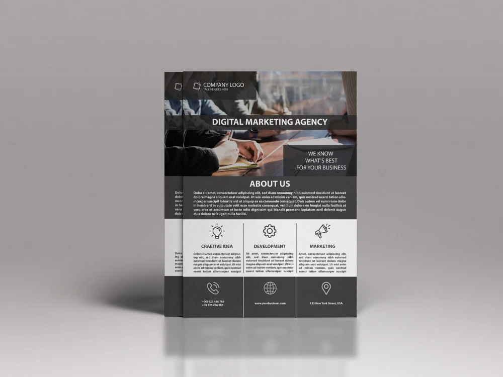 Flyer, Brochure, Business Card with a modern touch and fast delivery ...