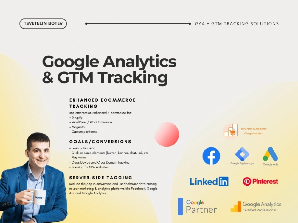 A complete Google Analytics enhanced ecommerce tracking (GA4 + GTM) | Upwork