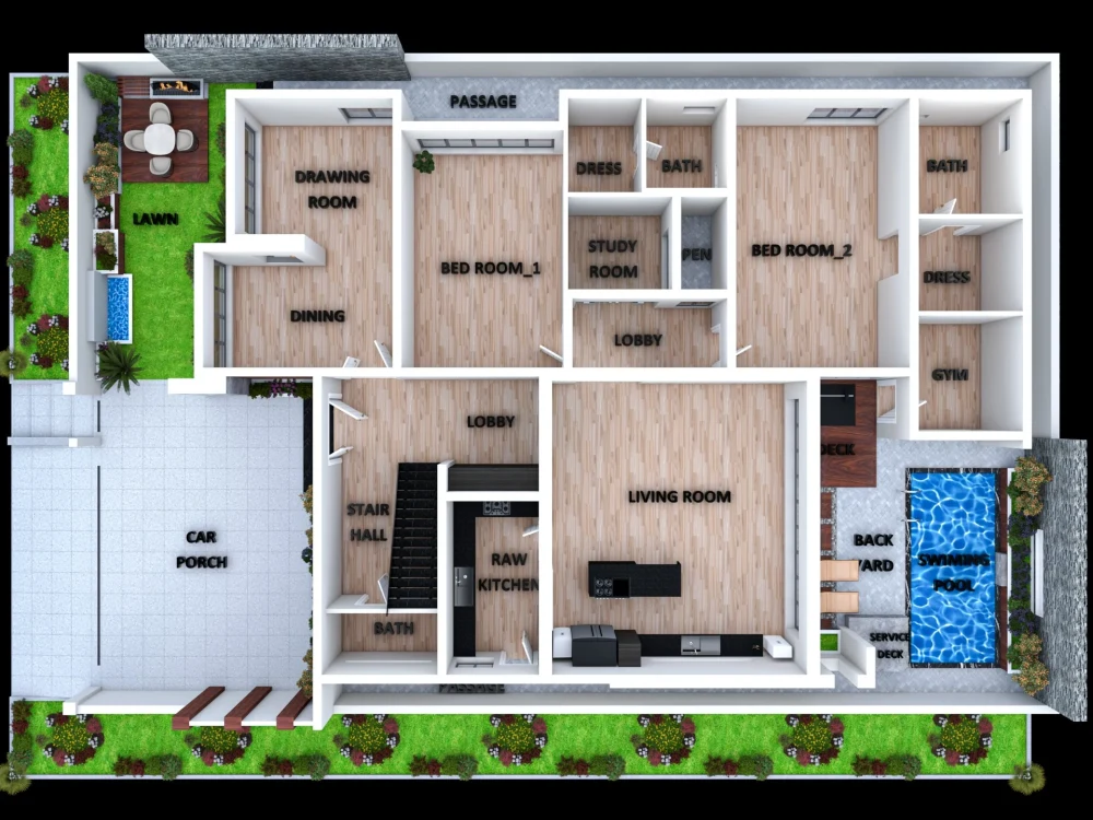 3D Floor Plan Rendering and Furniture Layout Plan | Upwork