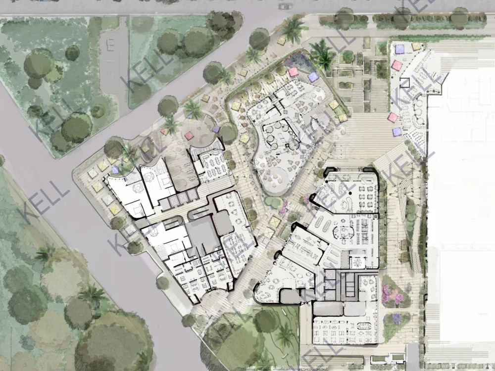 Freehand or rendering architectural, masterplan and interior ...