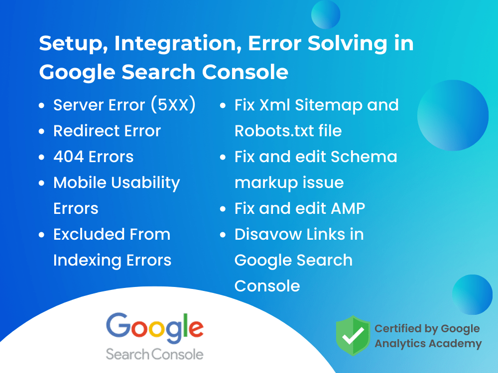Google Search Console error fixing, indexing and linking issues on google | Upwork