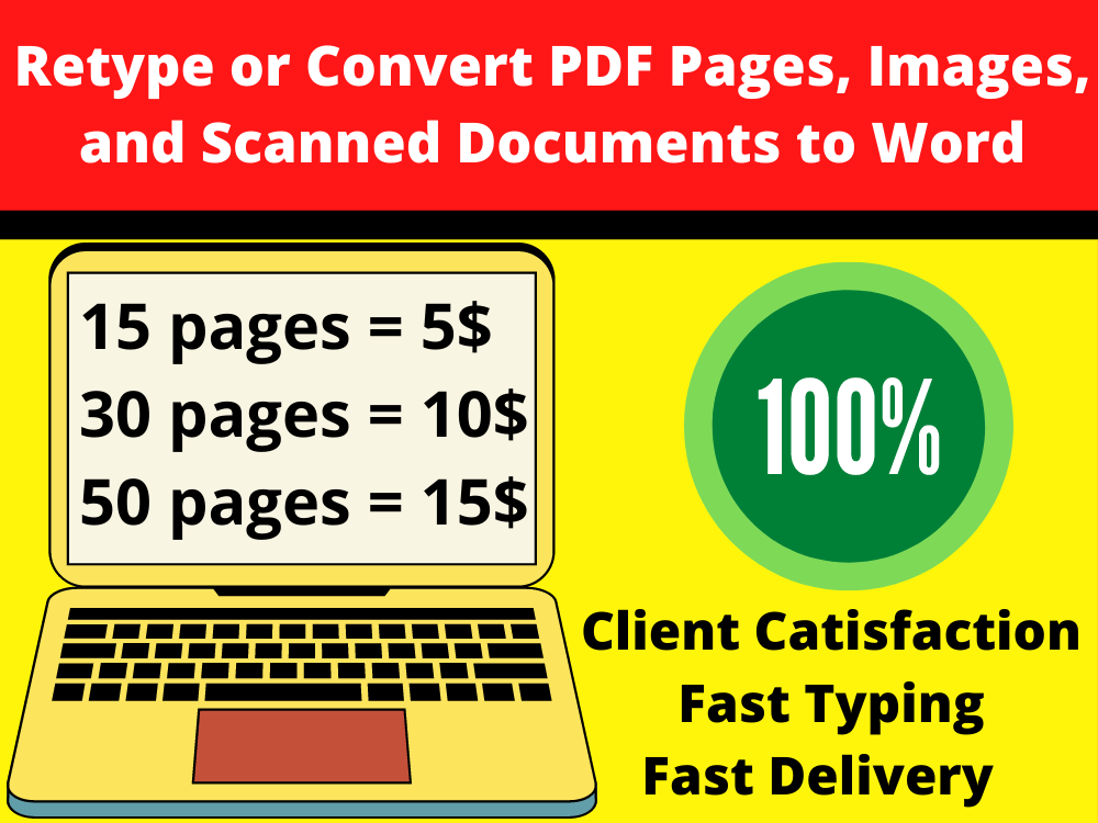 PDF to Word, Retyping Documents, Retyping PDF, Scanned Images, Fast ...