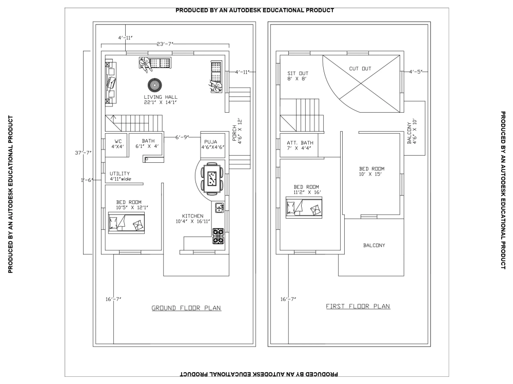 An amazing floor house plan 2D in AutoCad | Upwork