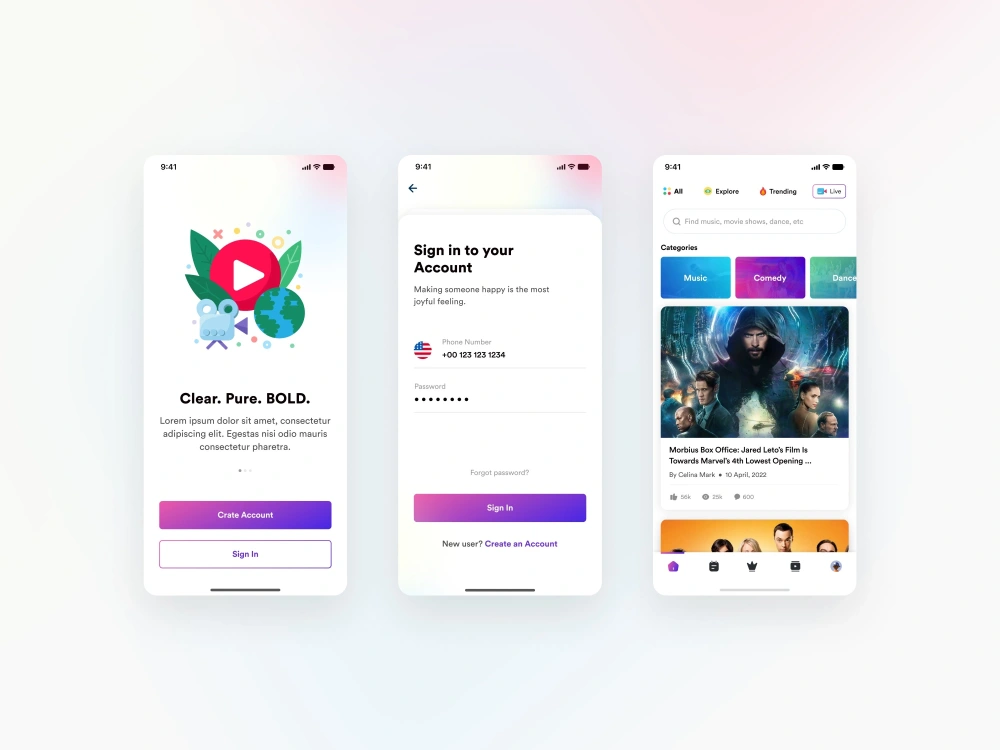 Mobile app UI design in Figma | Upwork
