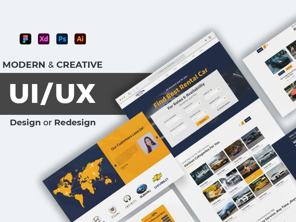 Professional UI UX design for your website, UI/UX wireframe | Upwork