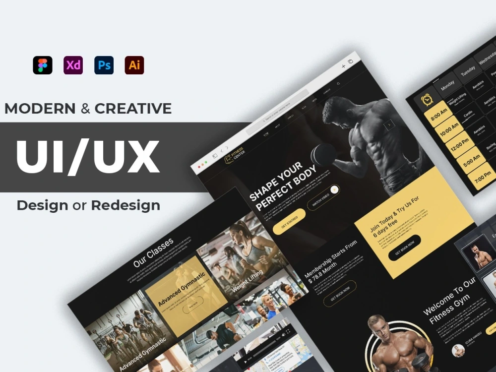 Professional UI UX design for your website, UI/UX wireframe | Upwork