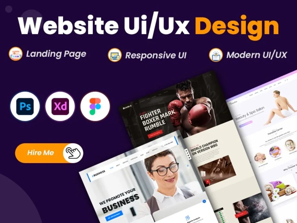 A modern UI/UX website landing page design for your business | Upwork