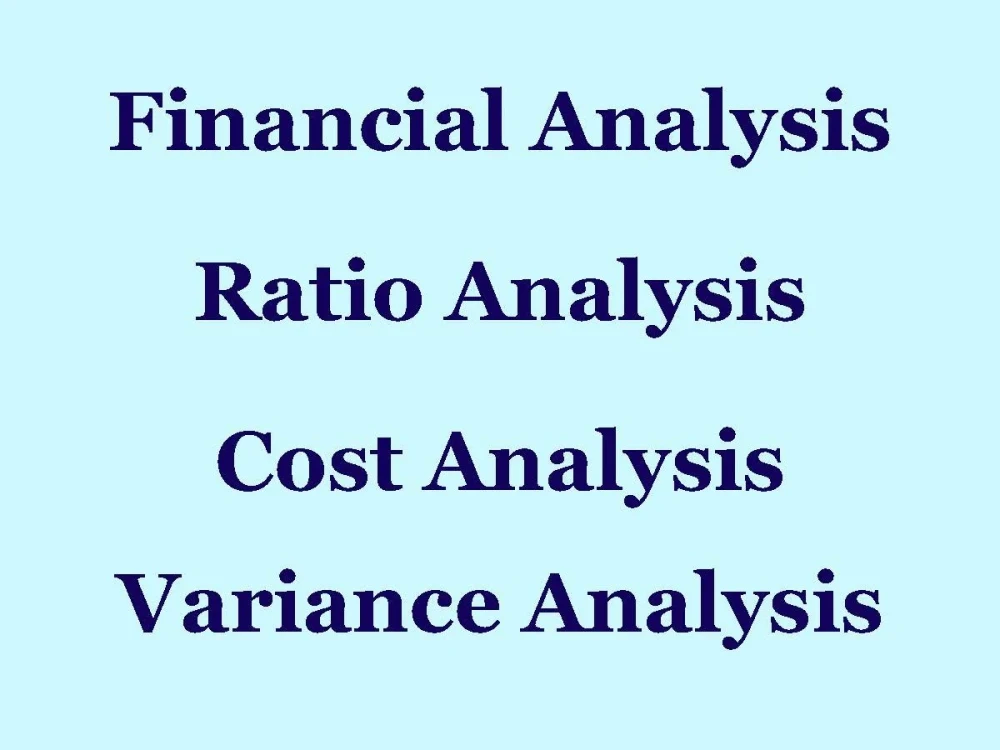 Financial Analysis, Ratio Analysis, Cost Analysis, Variance Analysis | Upwork