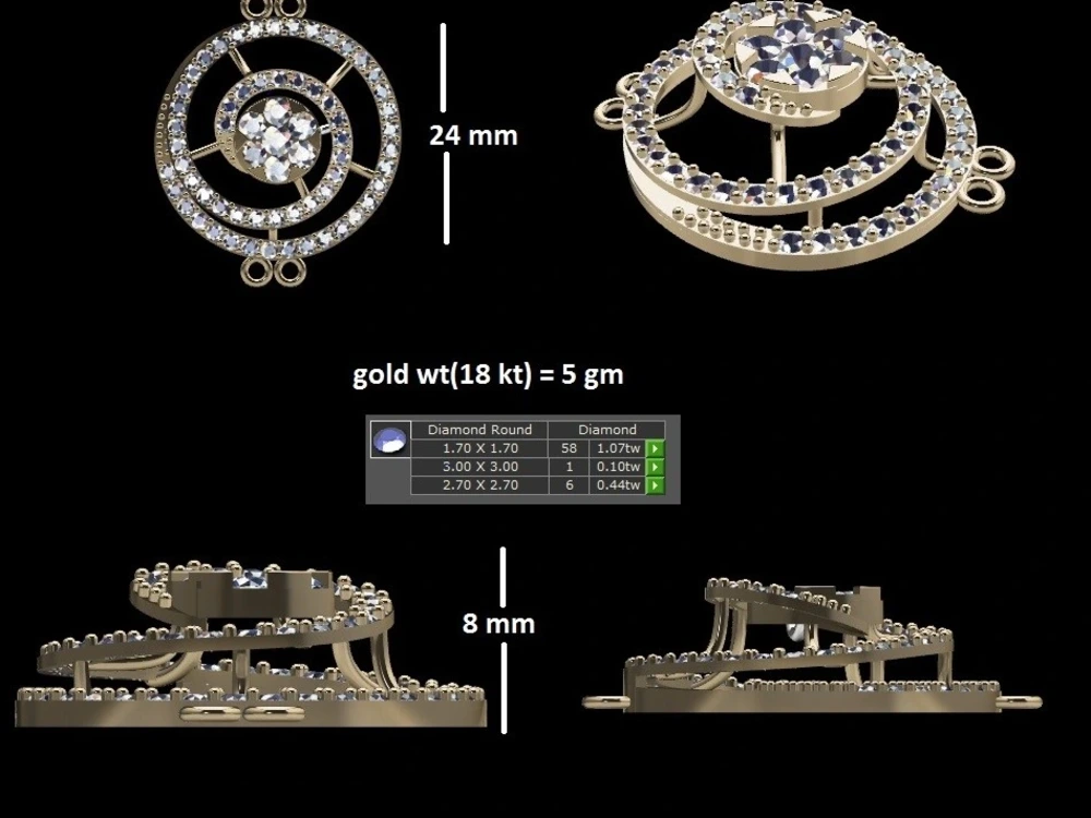 Jewelry cad design with diamond. | Upwork