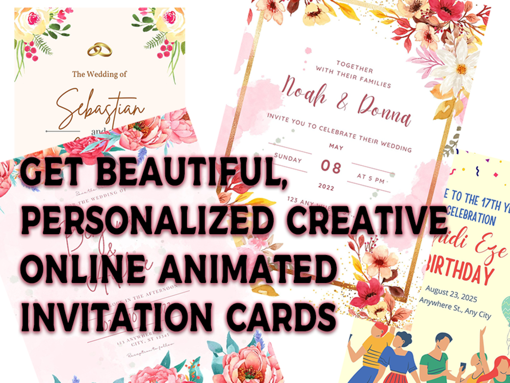A cool and attractive wedding/birthday invitation | Upwork