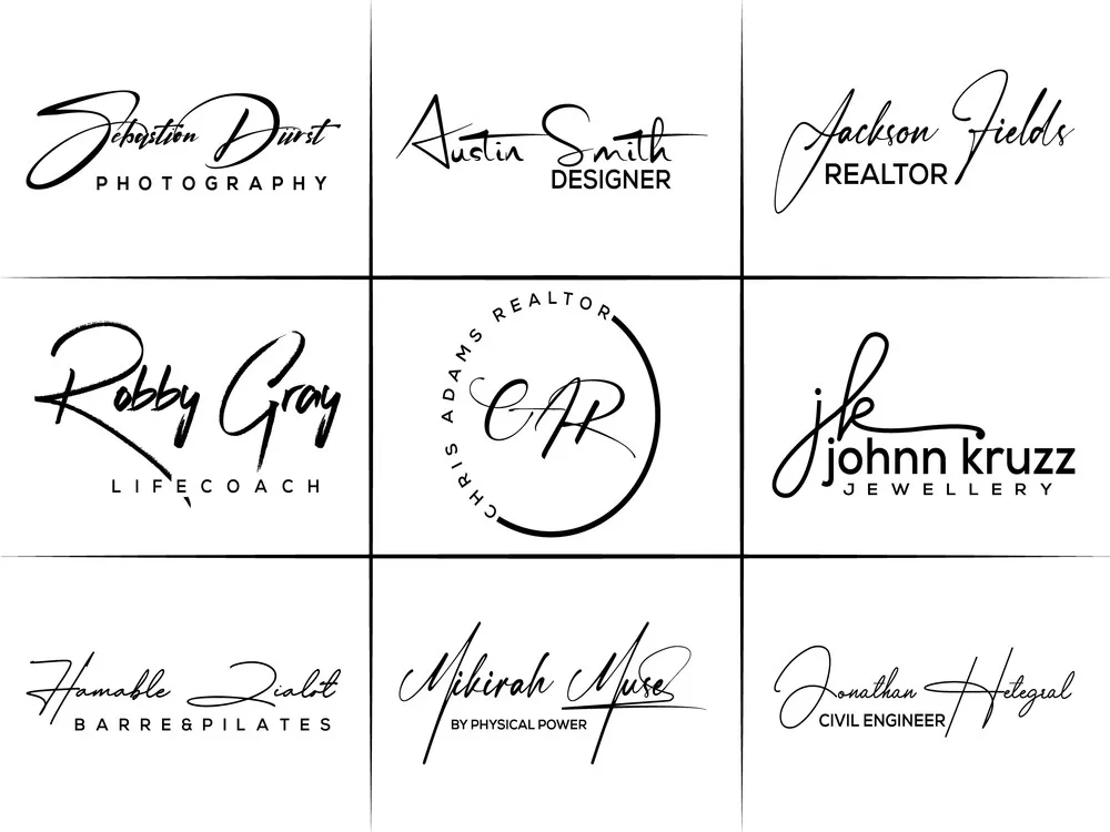 Professional handwritten signature logo design | Upwork