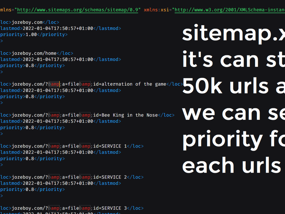 An automatic sitemap generator script XML + HTML for your website | Upwork