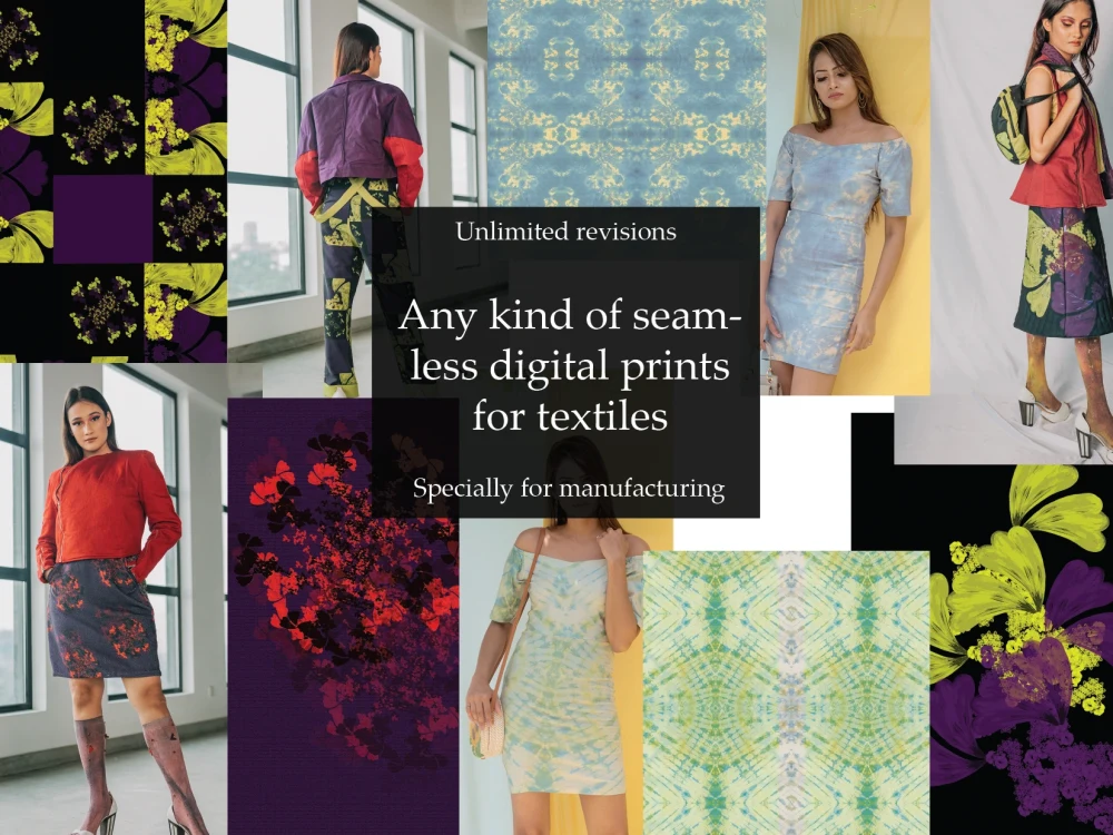 Seamless textile print pattern | Upwork