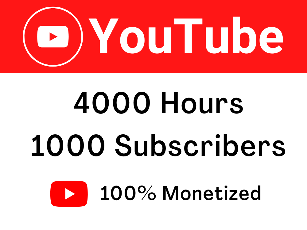 YouTube Subscriber and YouTube Watchtime for YouTube Monetization | Upwork