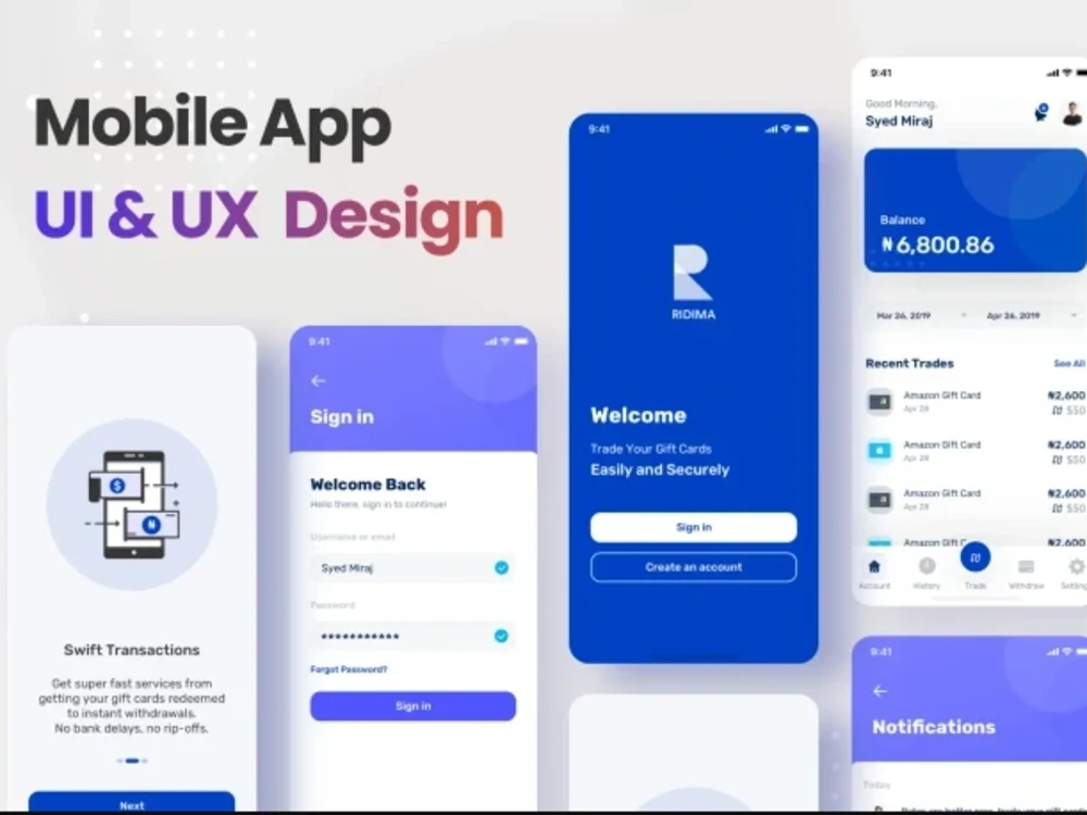 Mobile app UI design for android and ios | Upwork