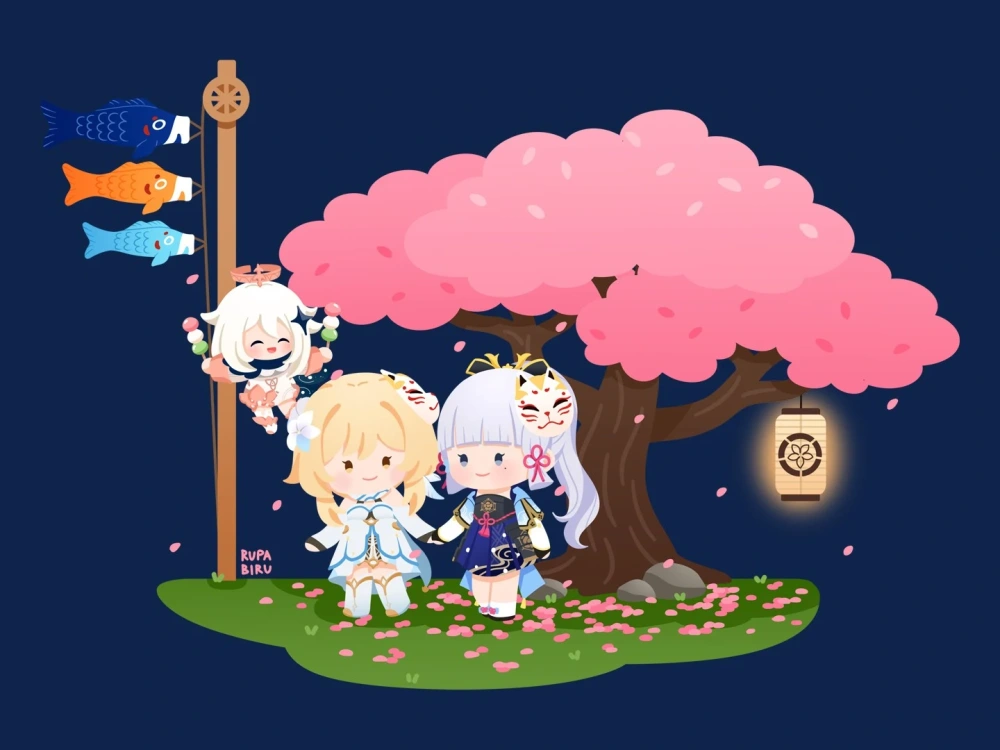 A cute and playful illustration in lineless style art | Upwork