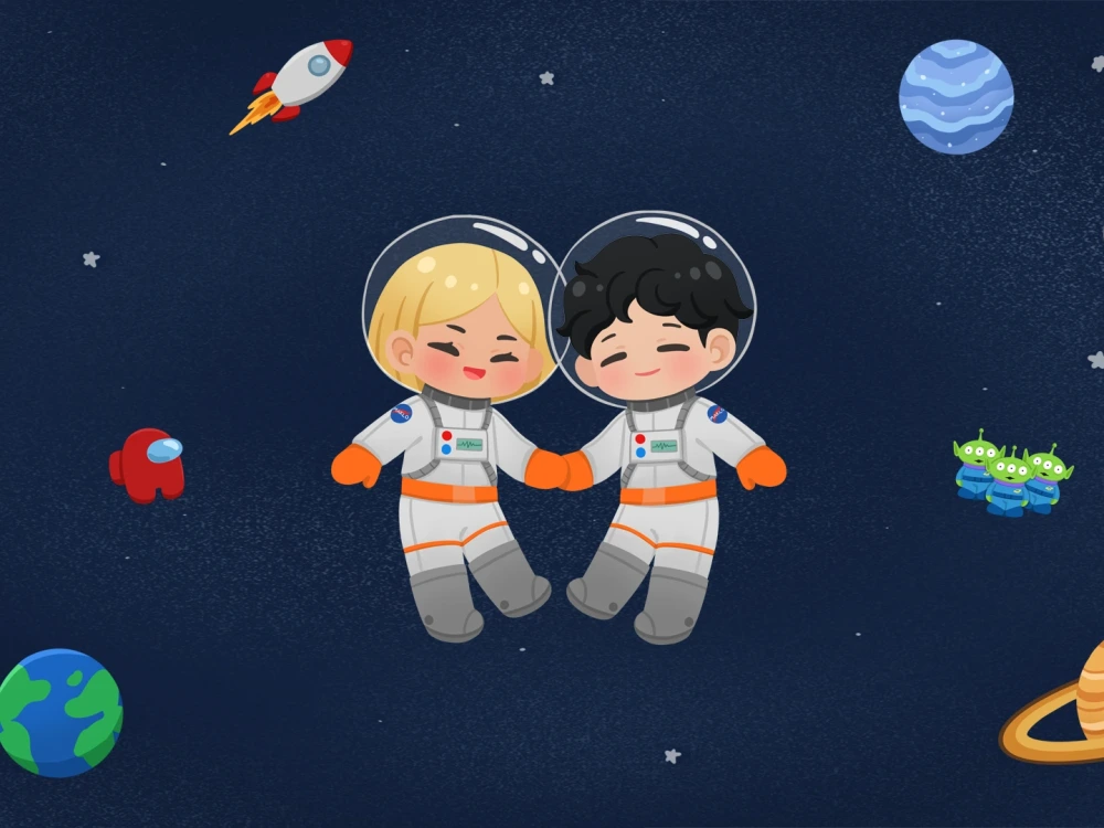 A cute and playful illustration in lineless style art | Upwork