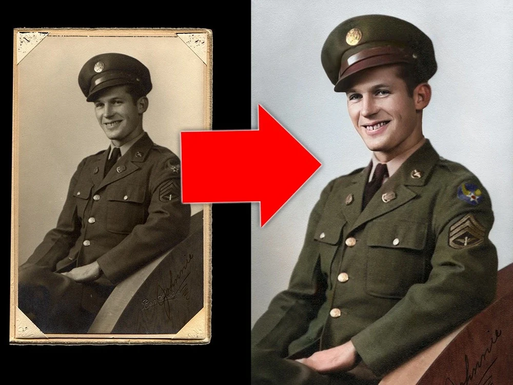 Your old family photo restored, colorized, and with enhanced facial detail | Upwork