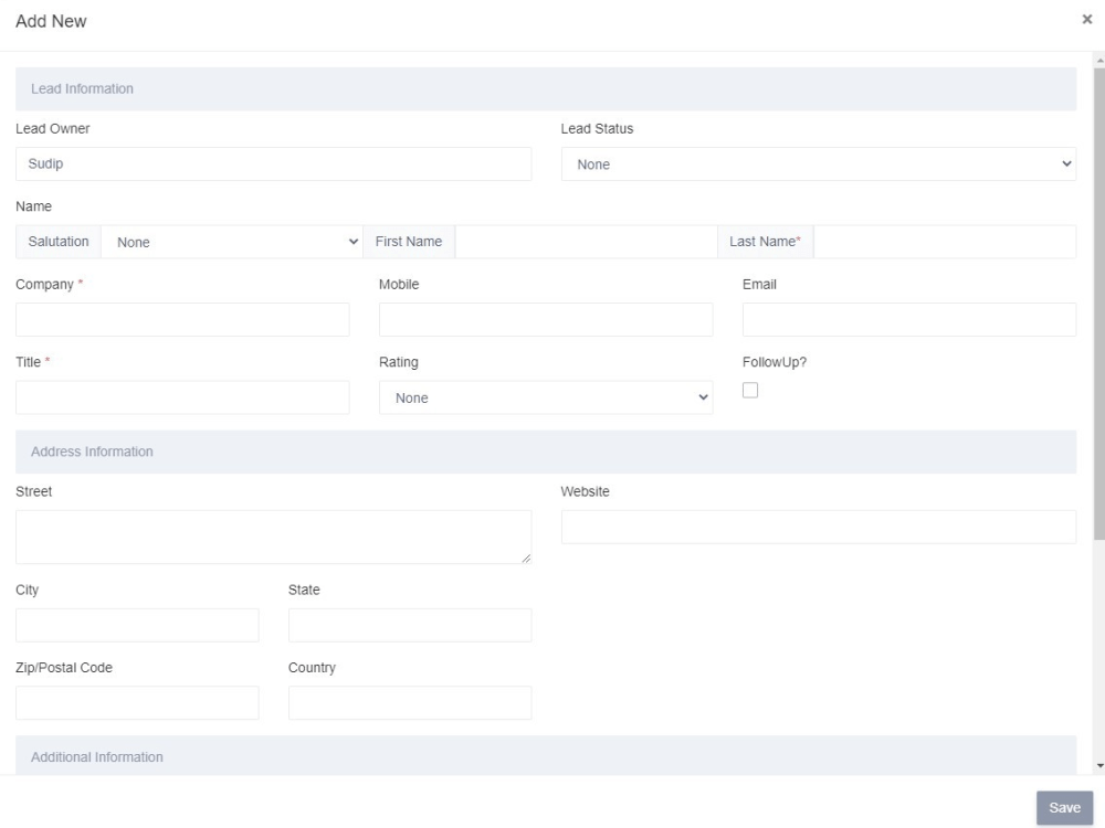 A simple sales CRM developed with Laravel and MySQL | Upwork