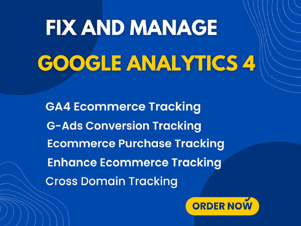 Set up google analytics 4, ga4 ecommerce tracking, conversion tracking GTM | Upwork