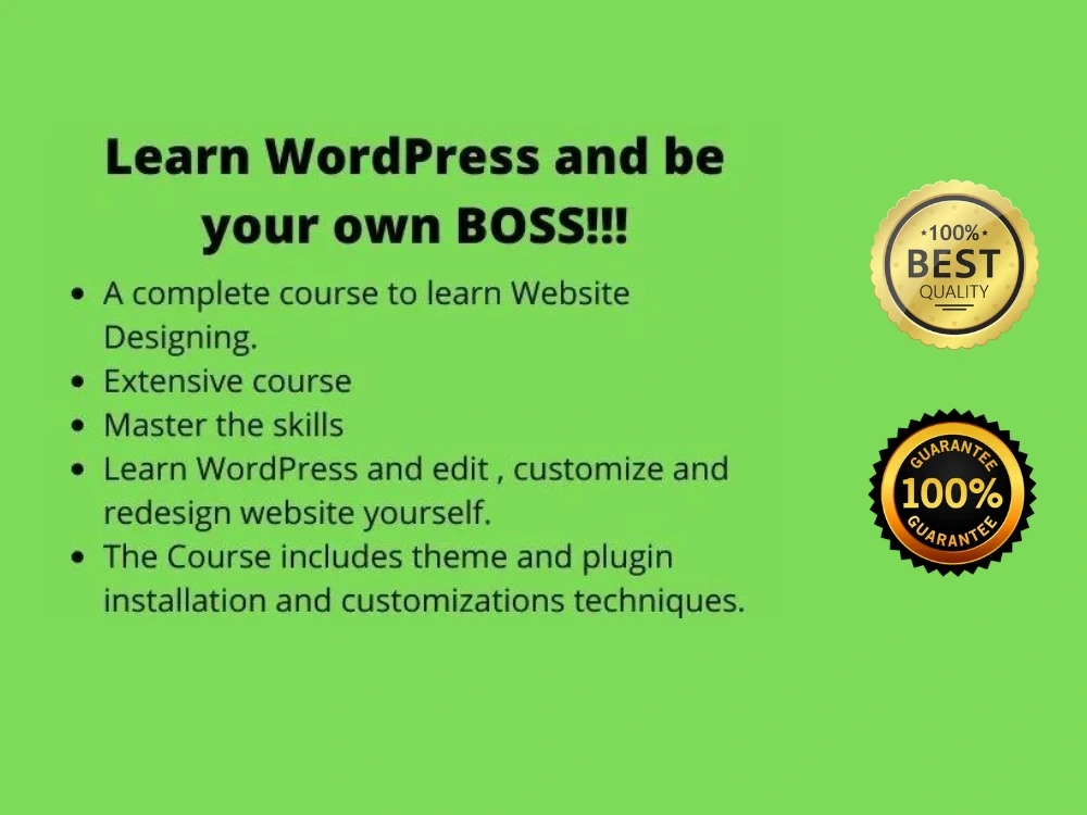 To learn how to develop a wordpress website online in a LIVE session ...