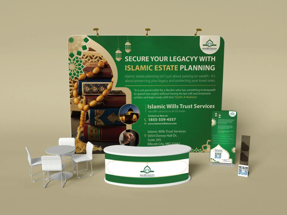 Fantastic trade show booth or backdrop and roll up banner for ...