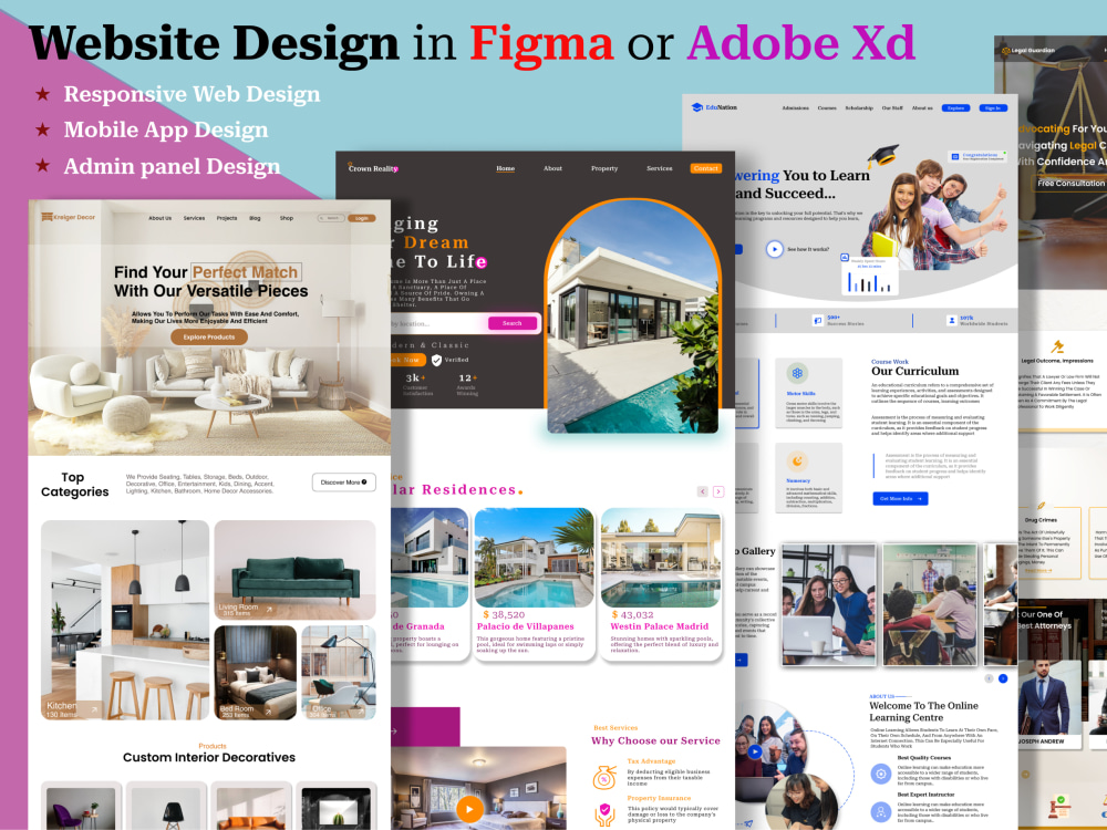 Homepage Ui , Website Design, Landing page , uiux design ,web banner ...