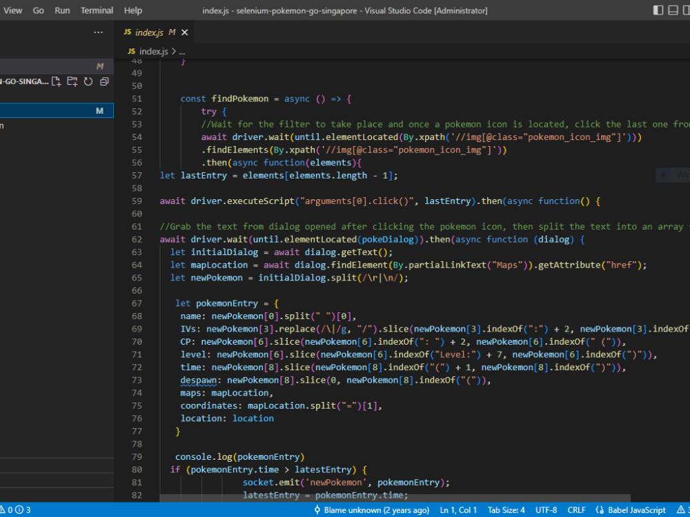 Node.js web scraping & automatization using Selenium | Upwork