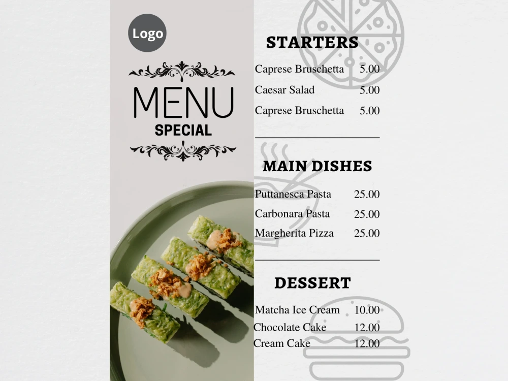An amazing restaurant food menu design | Upwork