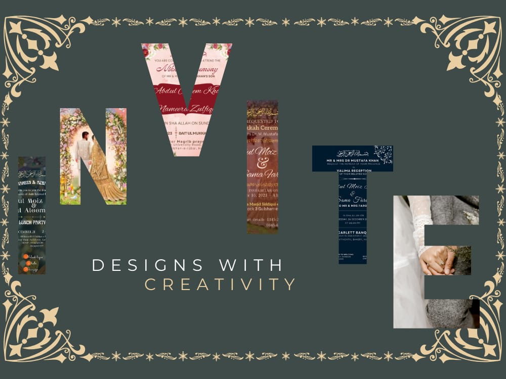 A professional wedding invitation card design within 24 hours | Upwork