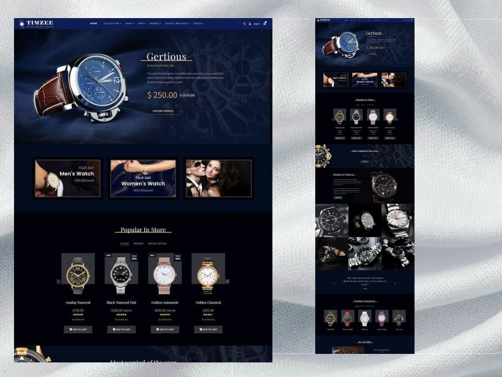 Watch Shopify Store, Jewelry store and Watch Website | Upwork