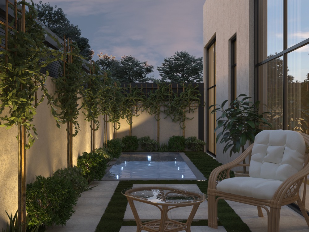 Wonderful design 2d & 3d render of landscape ,backyard ,pool outdoor ...