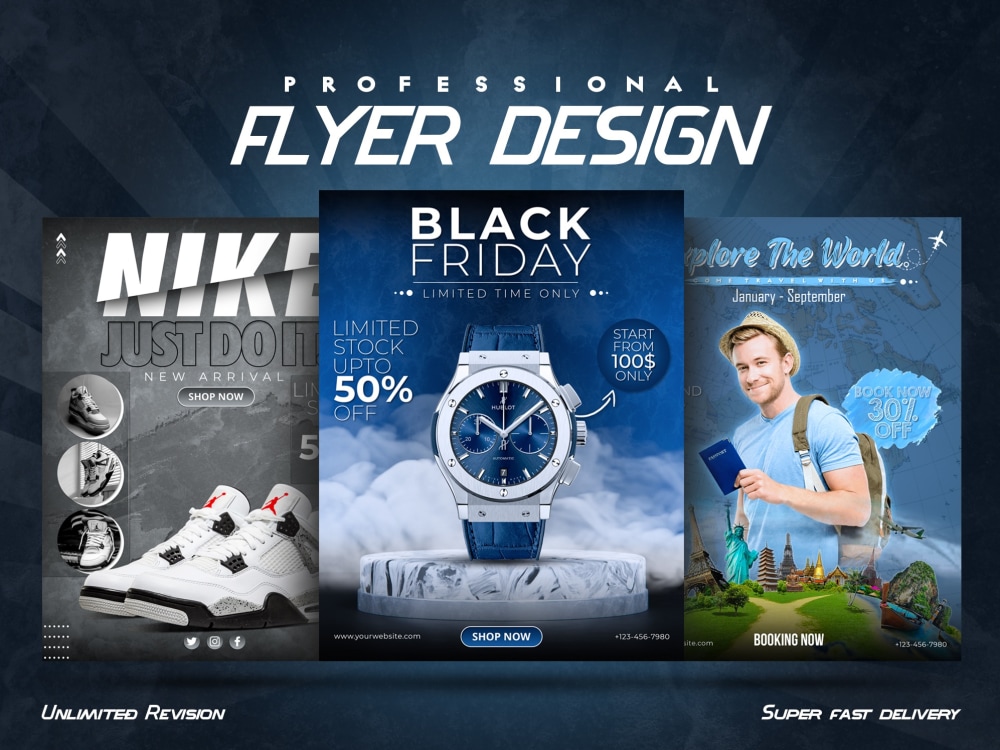 Modern promotional flyer, poster or leaflet for marketing | Upwork