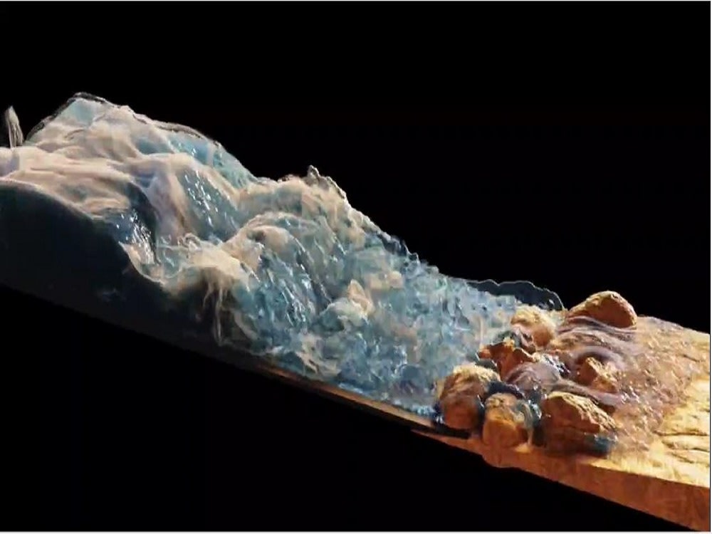 A realistic 3d water simulation, cgi liquid simulation and fluid ...