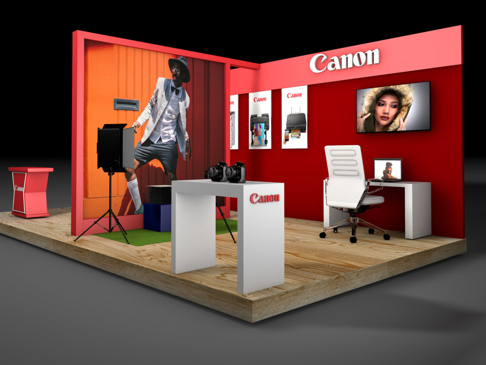A realistic 3d booth Model rendering for your event | Upwork
