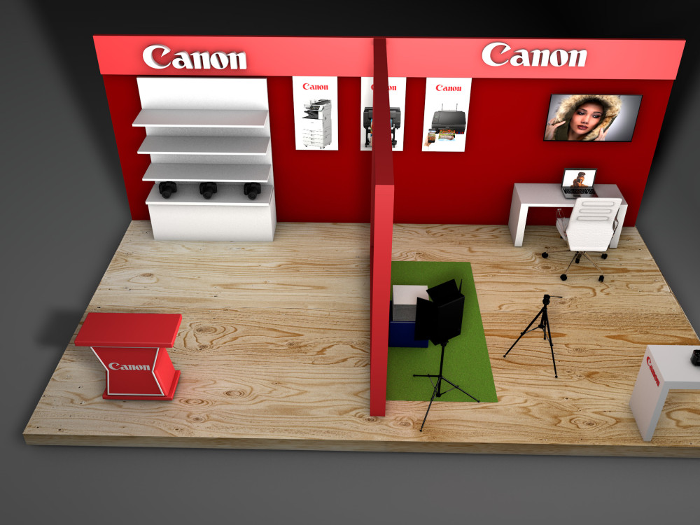 A realistic 3d booth Model rendering for your event | Upwork