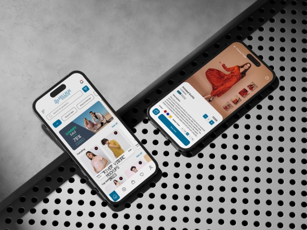 A clothing ecommerce mobile app design with logo | Upwork