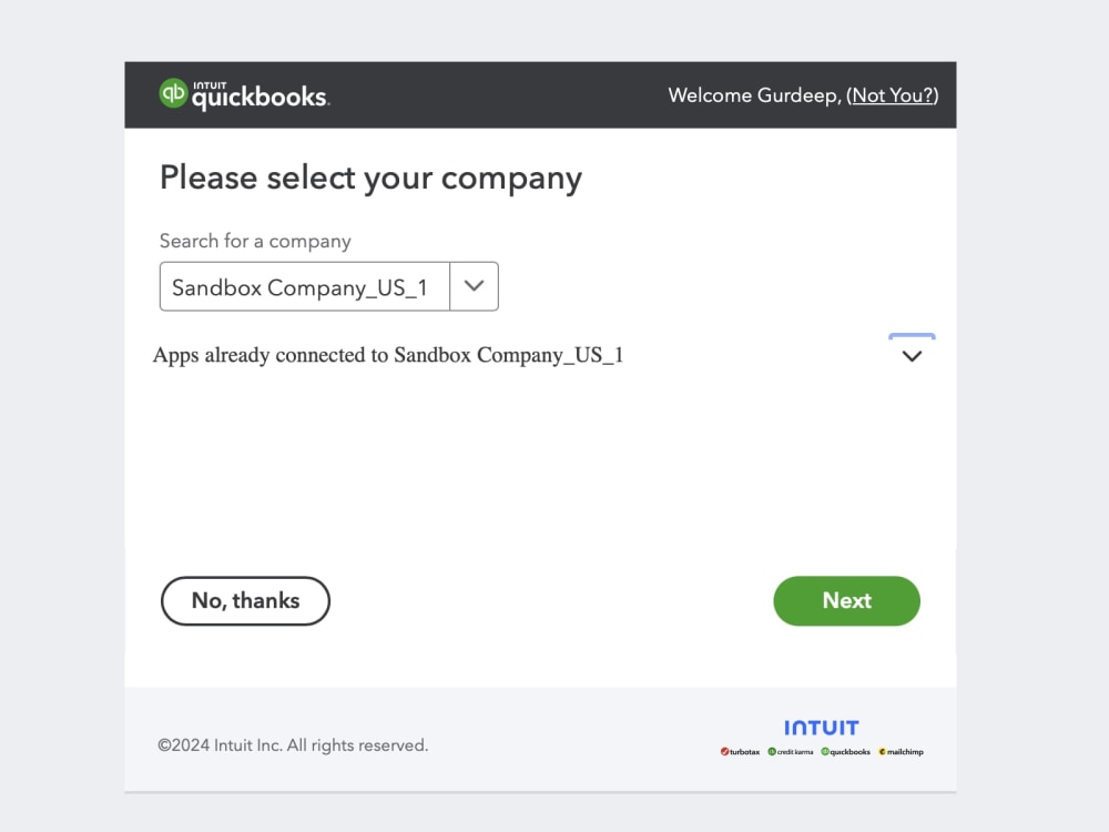 An integration with Quickbooks Online from your web application | Upwork