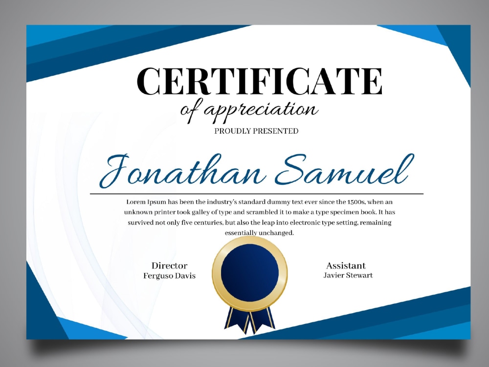 Custom certificate design, diploma certificate or award certificate ...