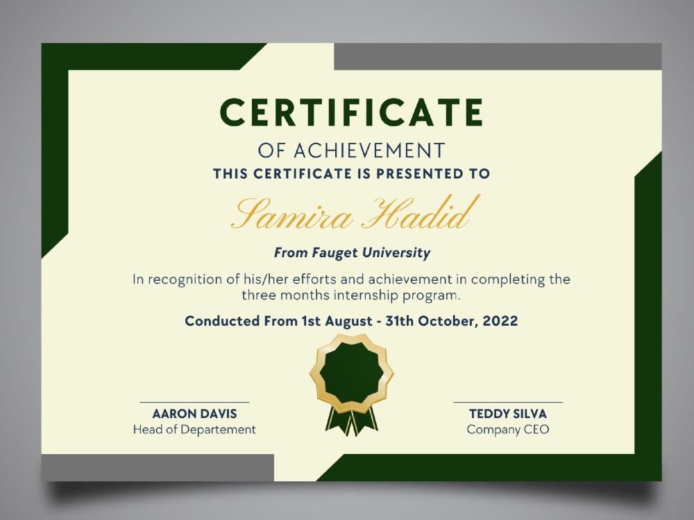 Custom certificate design, diploma certificate or award certificate ...