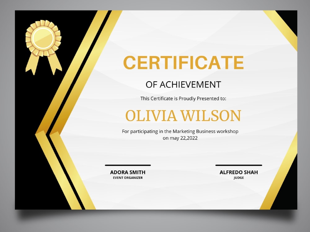Custom certificate design, diploma certificate or award certificate ...