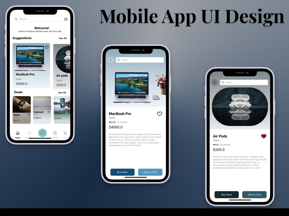 A Mobile app UI designs for your businesses and products | Upwork