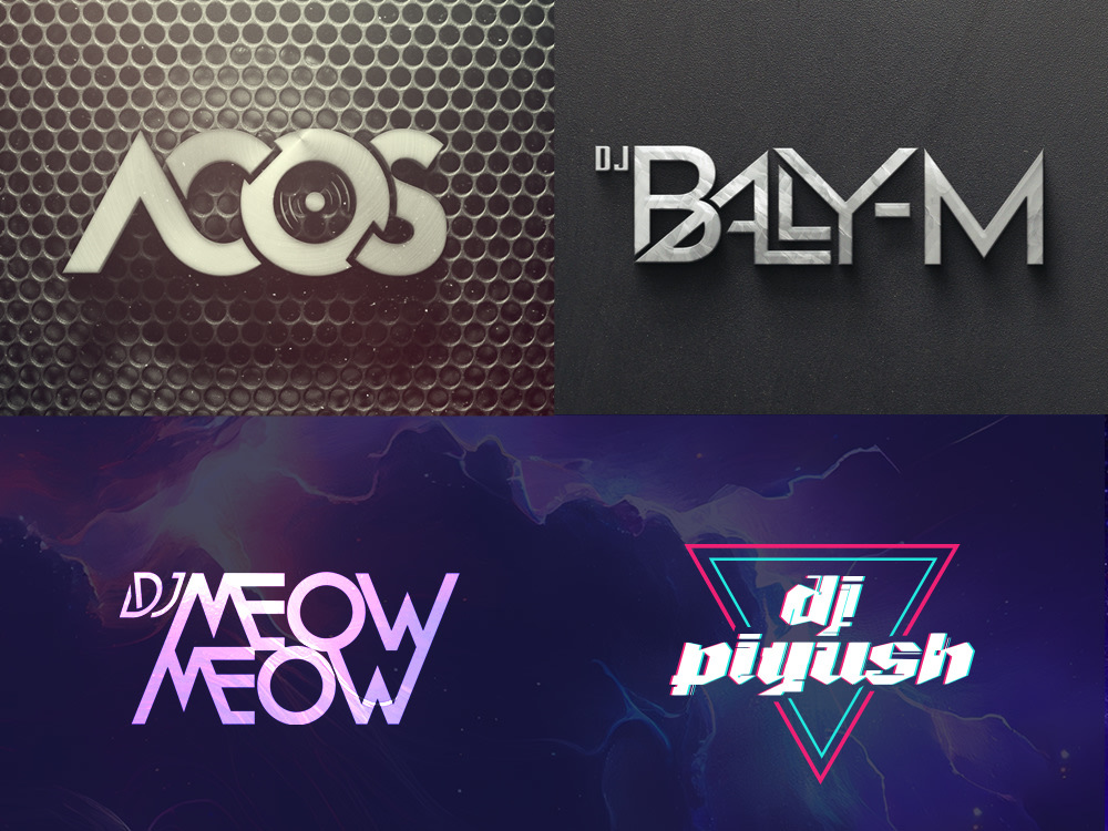 Dj, edm, rave, music producer studio record, and any text logo ...
