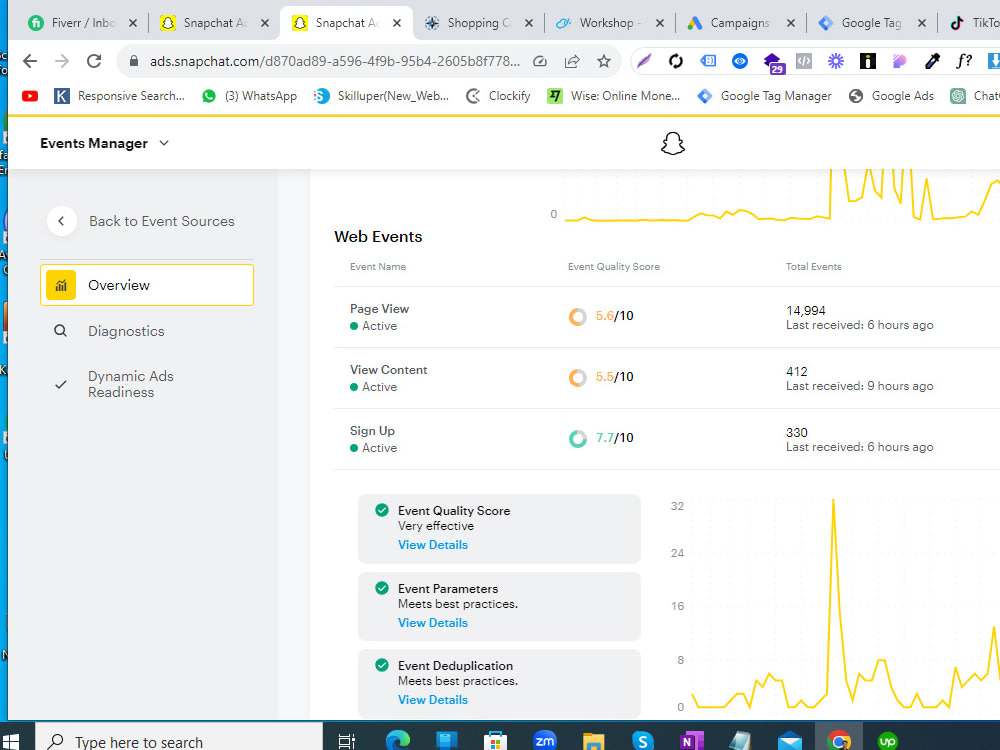 Snapchat conversion api setup with google tag manager GTM | Upwork
