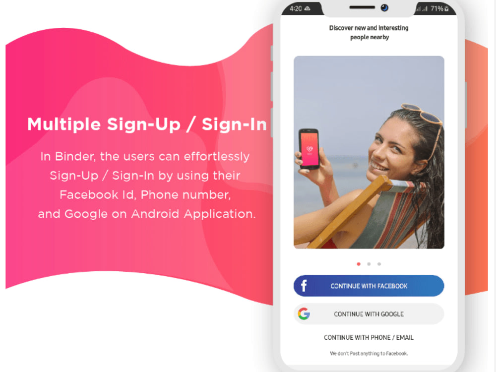 Binder tinder dating clone app with admin panel | Upwork