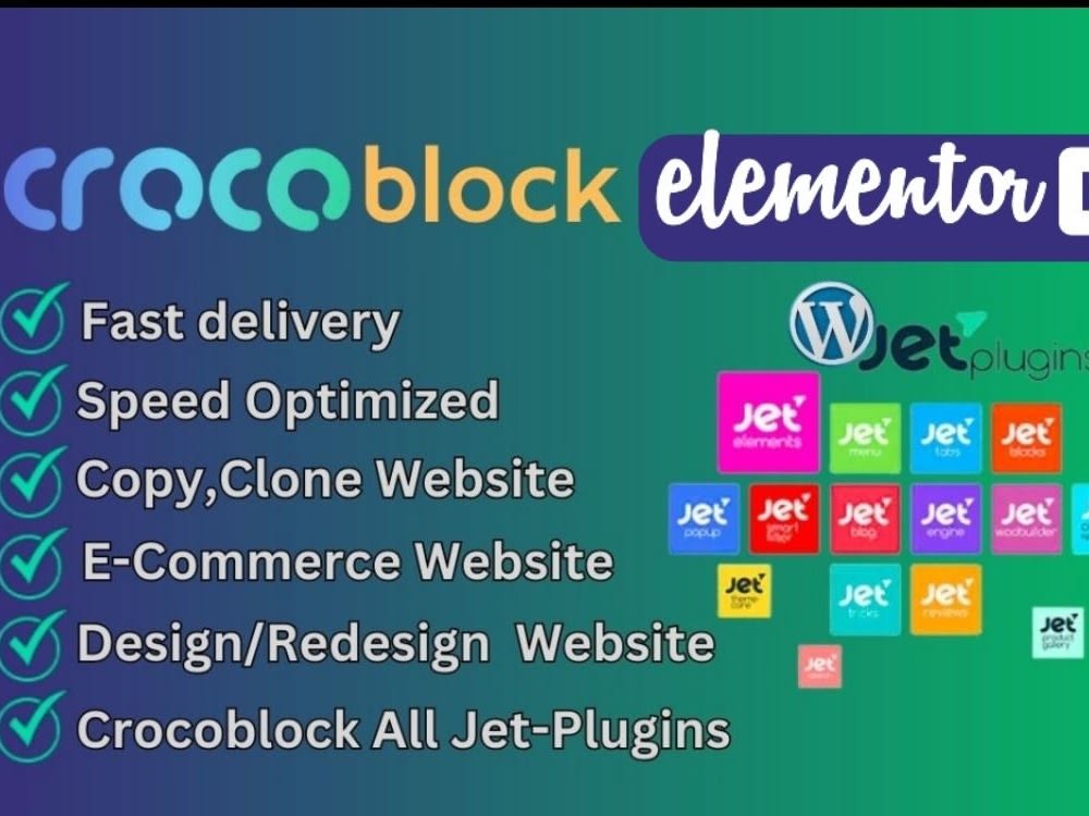 Dynamic wordpress website by crocoblock, elementor, jet engine, astra pro | Upwork