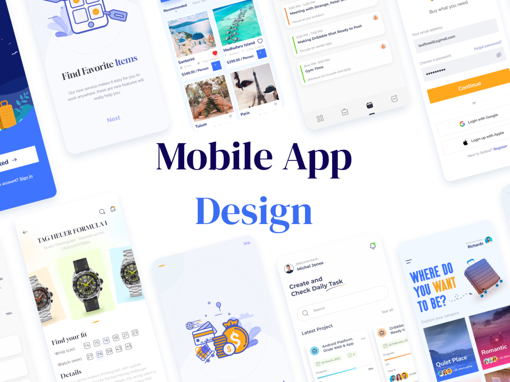 Design your mobile app (iOS/Android) with Figma (UX/UI) | Upwork