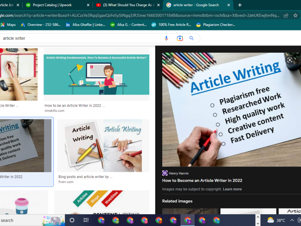 A 1000 words article within 15 hours | Upwork