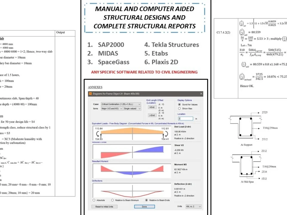A complete structural design report & detailed drawing for the ...